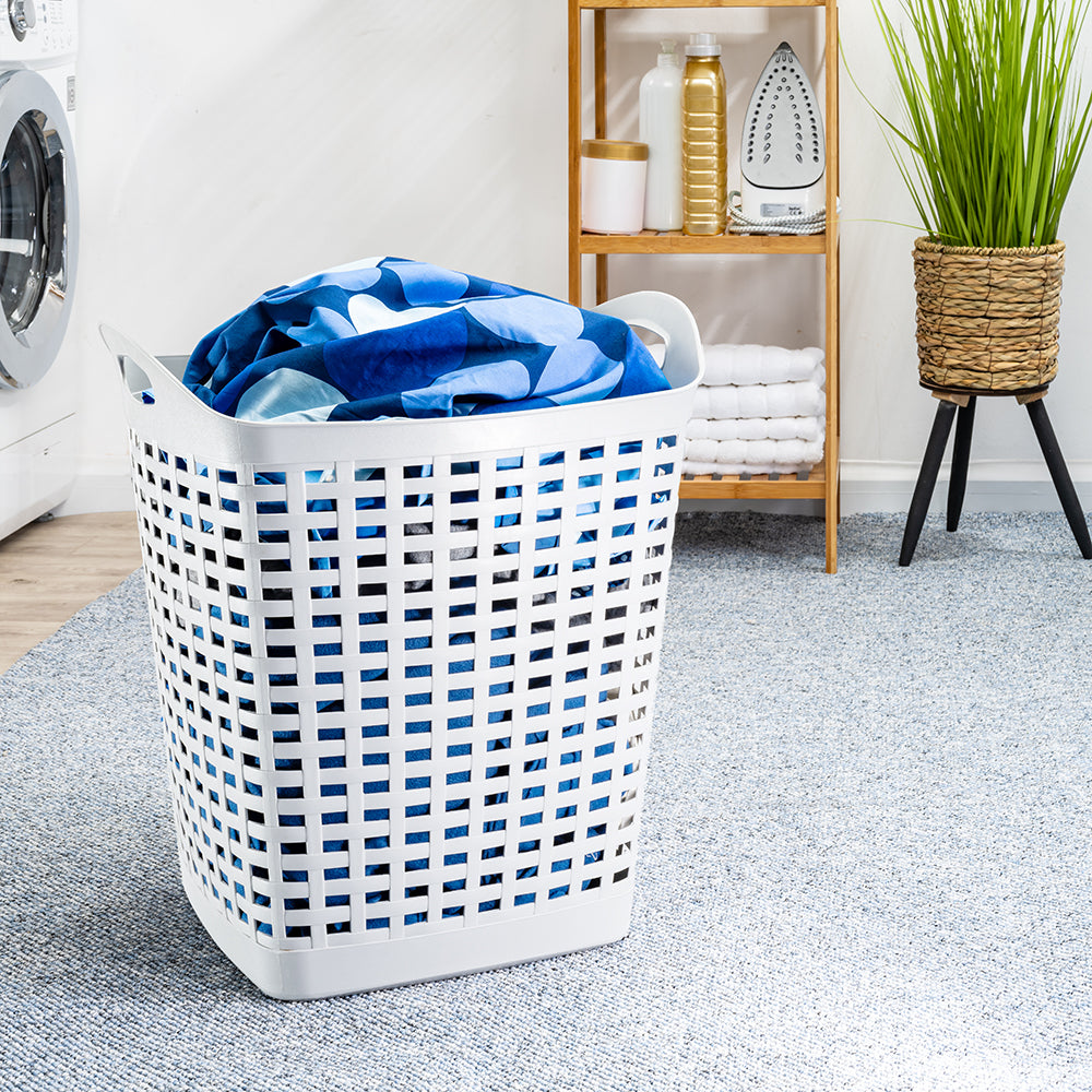 Flex Square Wicker Style Laundry Basket – Starplast